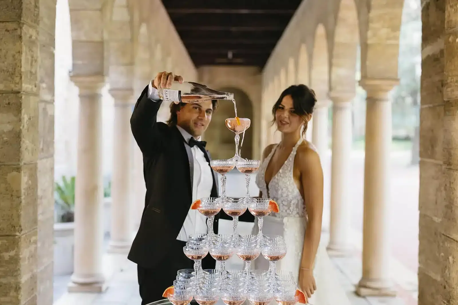 Champagne Tower Hire Perth 's #1 in Elite Champagne Towers