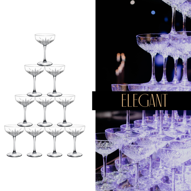 Champagne Tower Options - 4 Tiers to Jaw-dropping 10 Tiers!